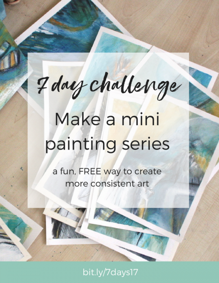 Make a mini painting series: The Seven day challenge returns! - Tara Leaver